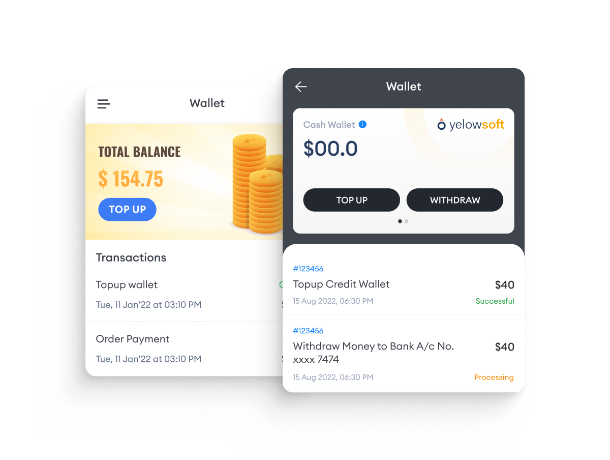 In-App Wallet for Seamless Payments | Yelowsoft Software