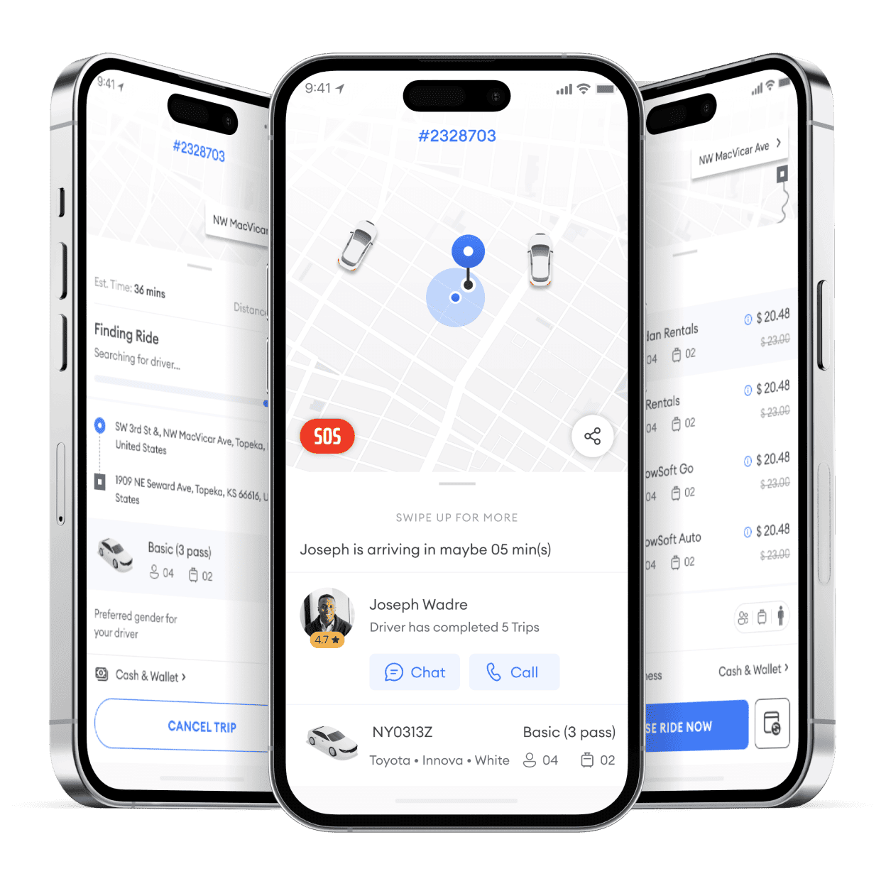 AI Powered Taxi Booking Passenger App | White Label Solution