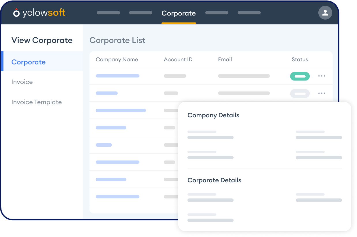 Corporate Account Management - Yelowsoft