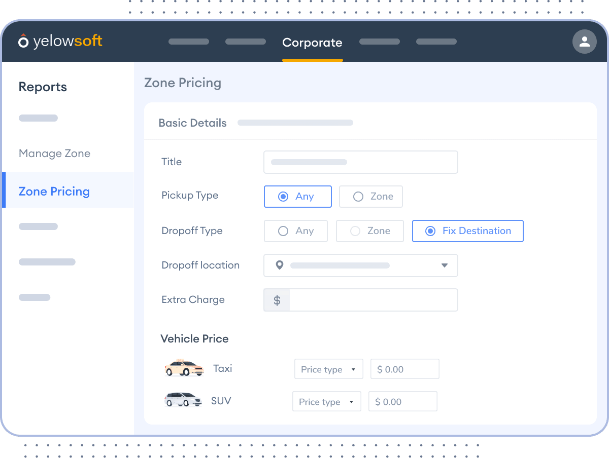 Zone Management | Zone-based pricing | Yelowsoft